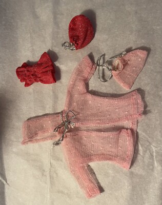 Barbie Vintage Pink Metallic Cover Up And Bag | eBay