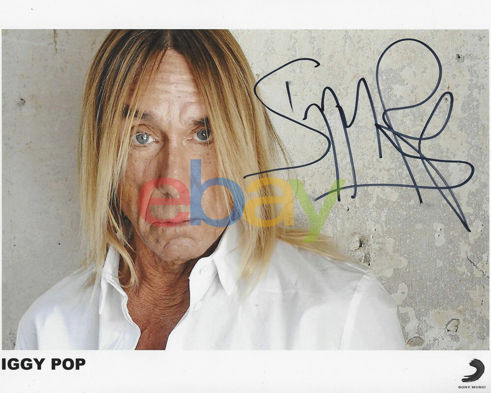 SINGER IGGY POP SIGNED AUTOGRAPHED 8X10 PROMO PHOTO THE STOOGES BOWIE ...