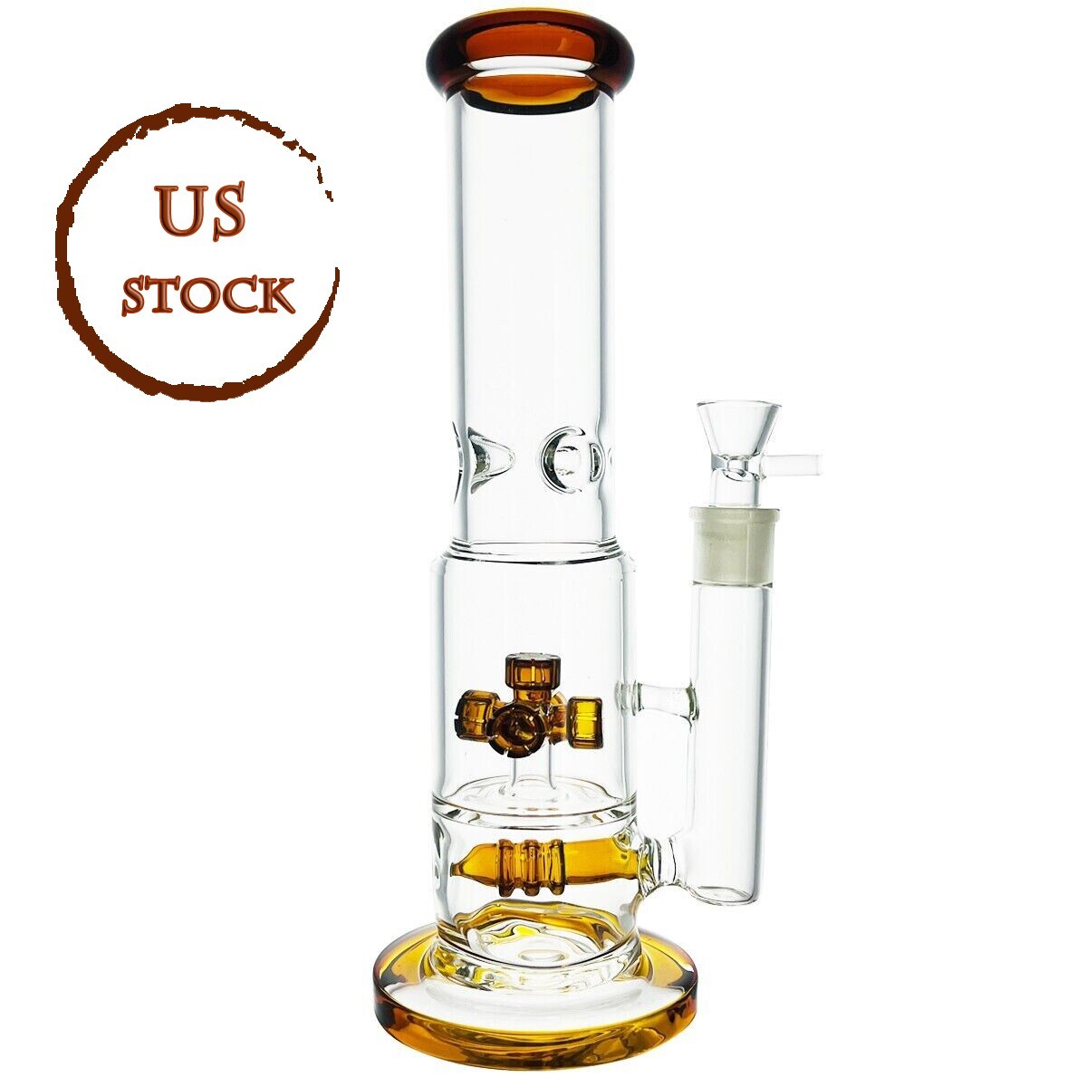 13" Heavy Glass Bong Percolate 1.8lb Bongs Smoking Hookah Water Pipe ...