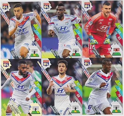 PANINI FOOTBALL 2014 2015 ADRENALYN CARDS LOT DE 6 CARDS GAME OLYMPIQUE ...