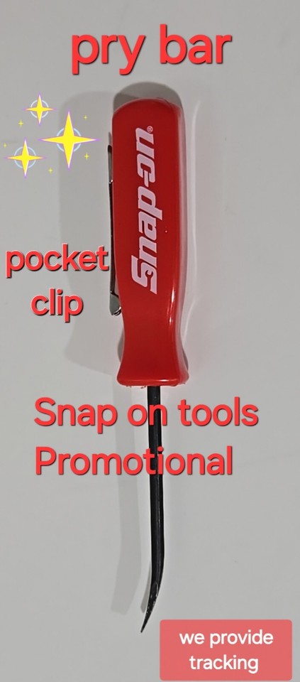 1X Red Snap on tools Promo PRY BAR screwdrivers per order pocket Clip ...