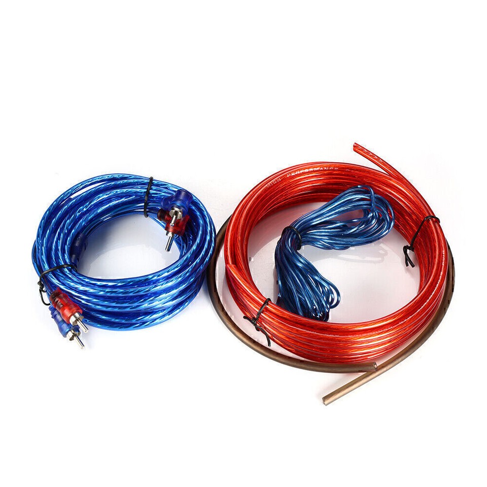 Car Audio Cable Kit 1500W Amp Amplifier Install RCA Subwoofer Sub ...