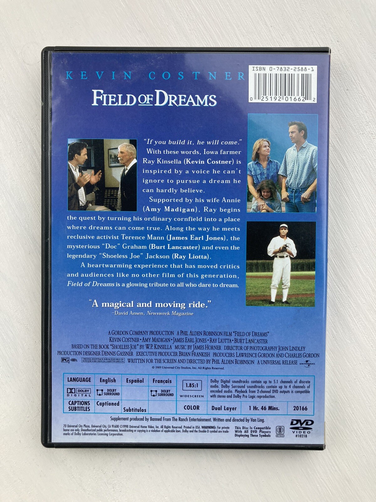 Field of Dreams - 1998 Widescreen Collectors Edition DVD - Very Good ...