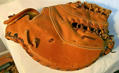 VINTAGE WILSON FIRST BASEMAN GLOVE A2766 MADE IS USA LEATHER VTG LEFT ...