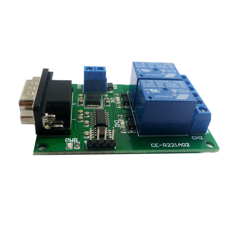 DC 12V DB9 Female/Male RS232 UART Switch Board COM Serial port Relay ...
