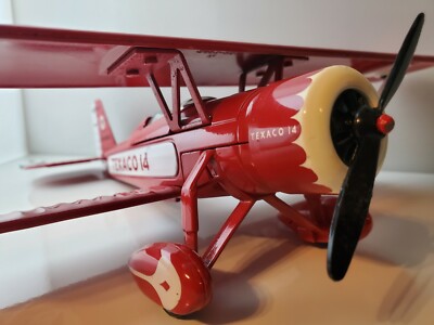 Ertl Texaco Oil Company Stearman Metal Biplane NC563Y Diecast Coin Bank ...