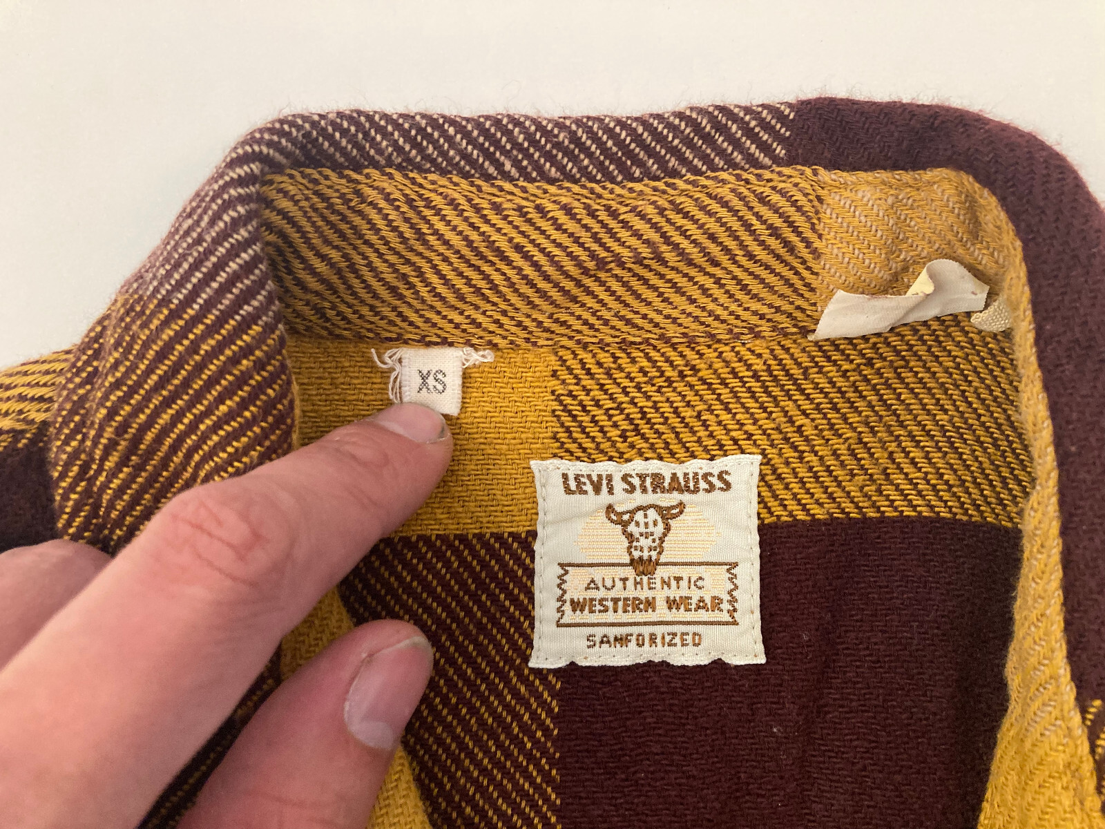 LVC Levis Vintage Clothing Western Wear shirt XS BROWN - Gem