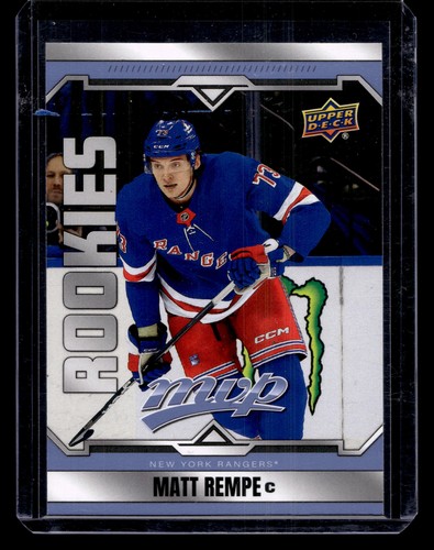 2024-25 Upper Deck MVP #240 Matt Rempe Silver Script Rookie Rangers | eBay