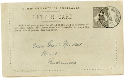 Australia POSTAL LETTER CARD-HG:A5-WITH VIEW `CAIRNS RAILWAY QUEENSLAND ...