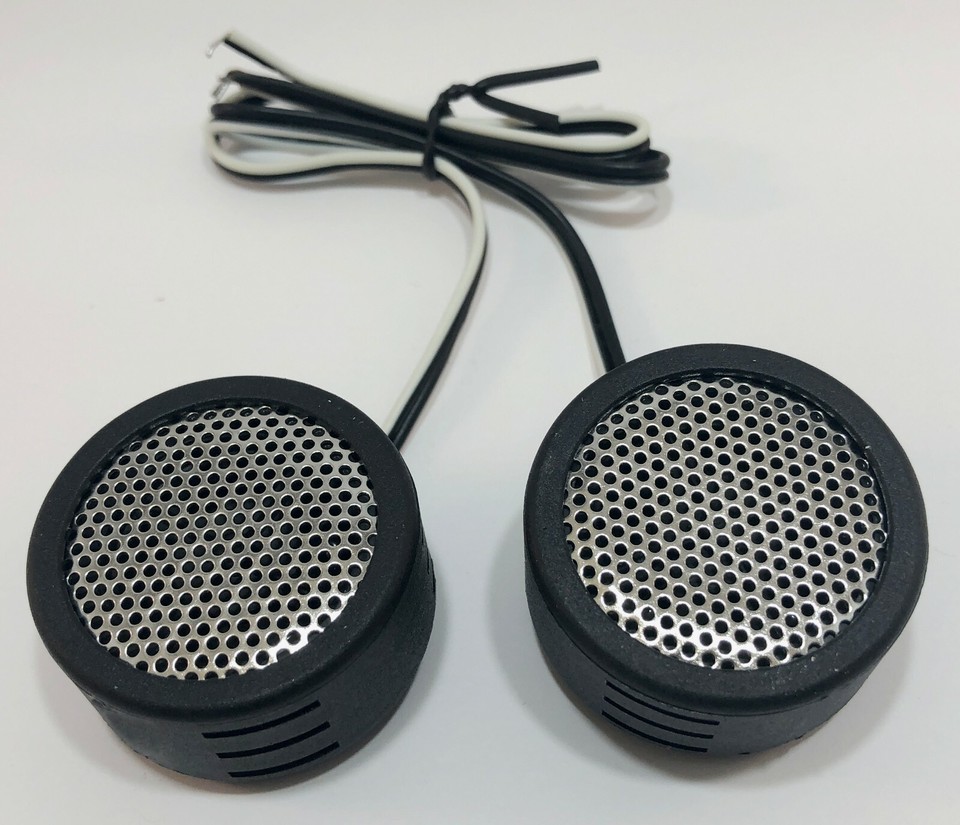 2 Pair 1 Inch Car Tweeters 1000W Silver Super High Frequency Micro Dome ...