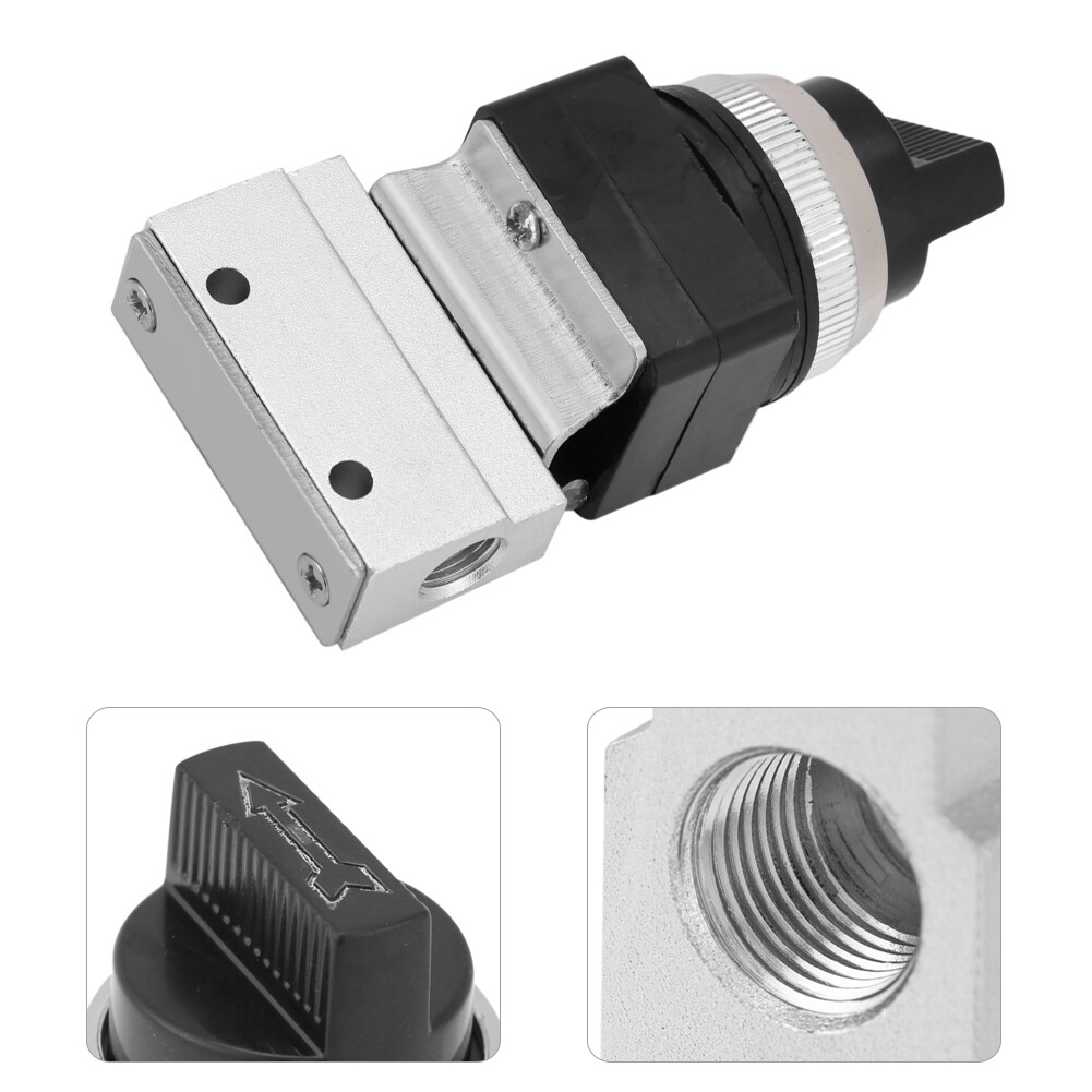 1pc MOV-01 2-position 2-way G1/8in Hand Control Pneumatic Mechanical ...