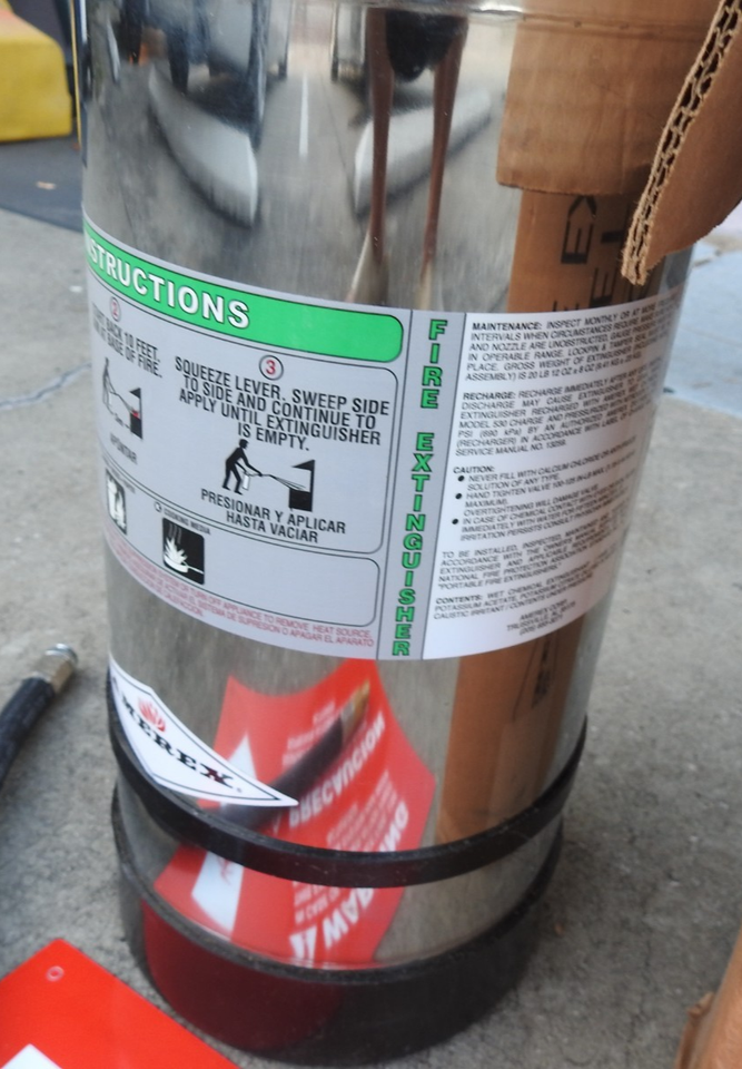 Amerex C260 6 Liter Class K Wet Chemical Fire Extinguisher FREE ...