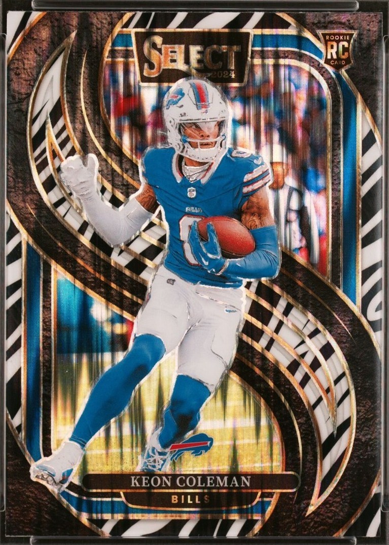 2024 Panini Select - Premier Level Keon Coleman #153 Zebra Shock Prizm ...