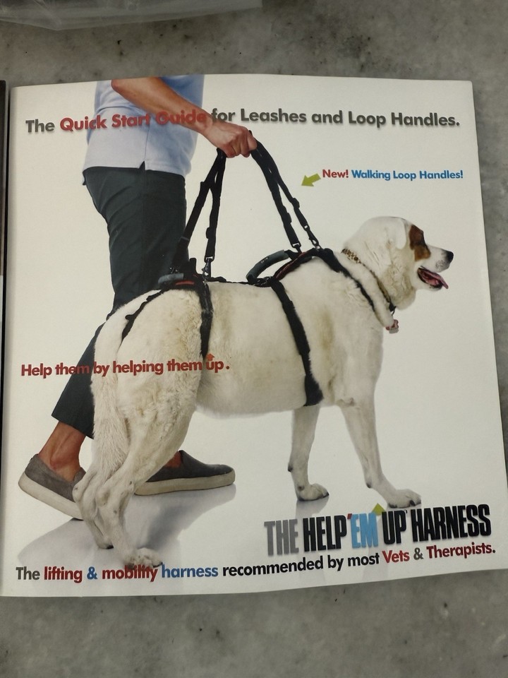Help 'Em Up Dog Harness (Med, 45-80lbs) and Walking Loop Handles, NEW | eBay