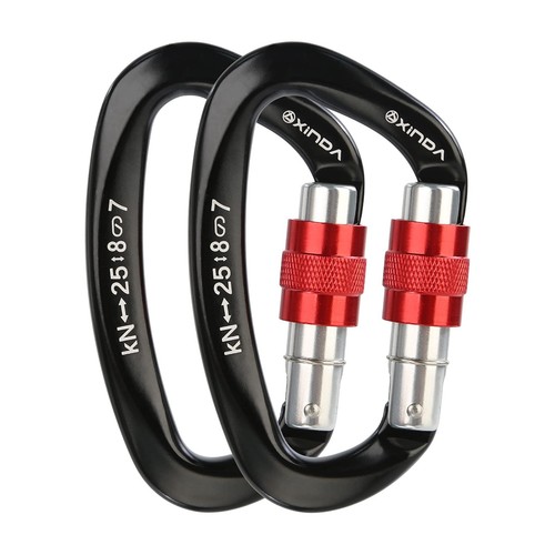 Screwgate Locking Carabiner Clip - Professional Rock Climbing Carabiner ...