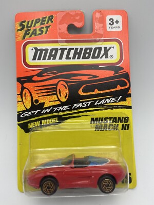 Matchbox Get in the Fast Lane Mustang Mach III Red Car 1:64 Scale FREE ...