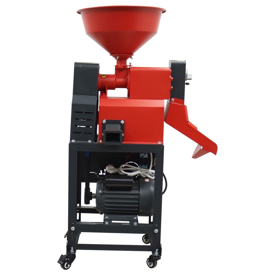 220V Rice Sheller Peeling Huller Machine 2.4HP Powerful Rice Miller ...