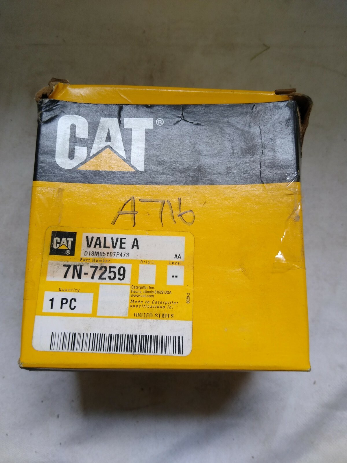 Caterpillar 7N-7259 Valve Assembly Cat 7N-7259 | eBay