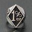 Men's Vintage 1%er Outlaw Motor Biker One Percenter Ring Silver Black ...