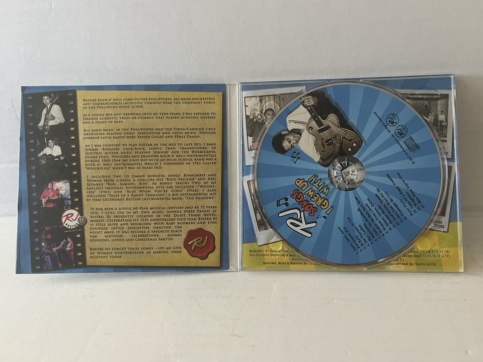 CD RJ Songs I Grew Up With - Ramon Jacinto - Philippines Rock n Roll | eBay
