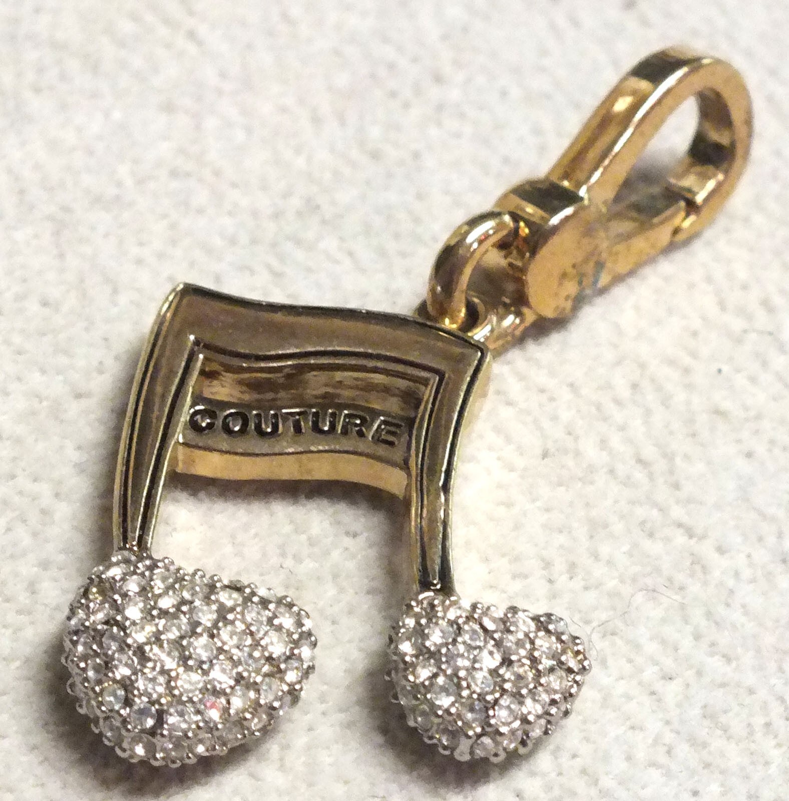 Rare Juicy Couture Pave Music Note Gold Tone Bracelet… - Gem