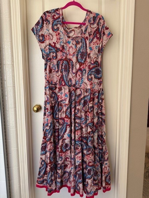 Soft Surroundings Plus Size Flowy Floral Dress Paisley Kara Short ...