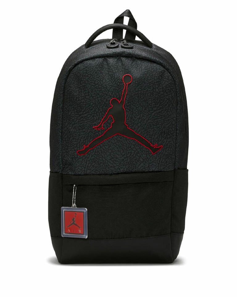 NIKE AIR JORDAN JUMPMAN BACKPACK SLING PREMIUM LAPTOP BLACK GYM RED ...