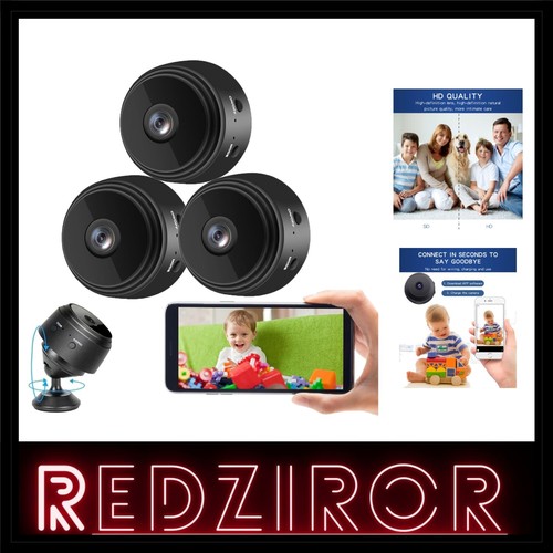 3 Pack Mini Hidden Spy Cameras - 1080P HD Night Vision for Discreet ...