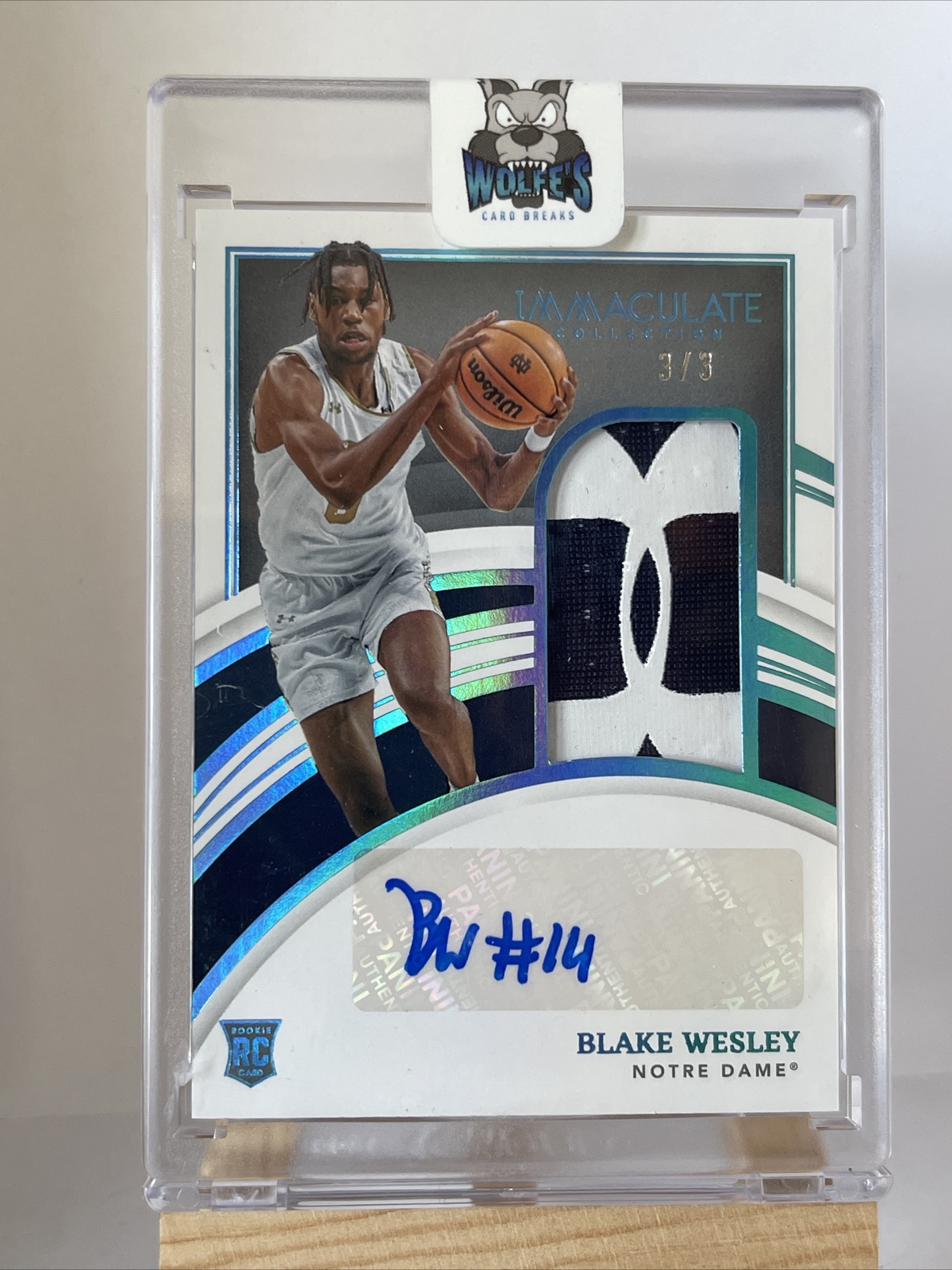 Blake Wesley 2022 Immaculate Collegiate #PP-WE Premium Patches Rookie ...