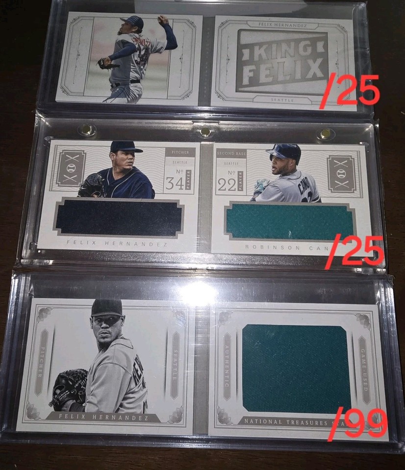 3)2014/2015 National Treasures Booklets King Felix Hernandez/25 /99 W ...