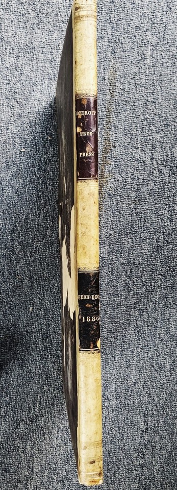 Bound Copies of the Detroit Free Press Hard Board cover. 1886 | eBay