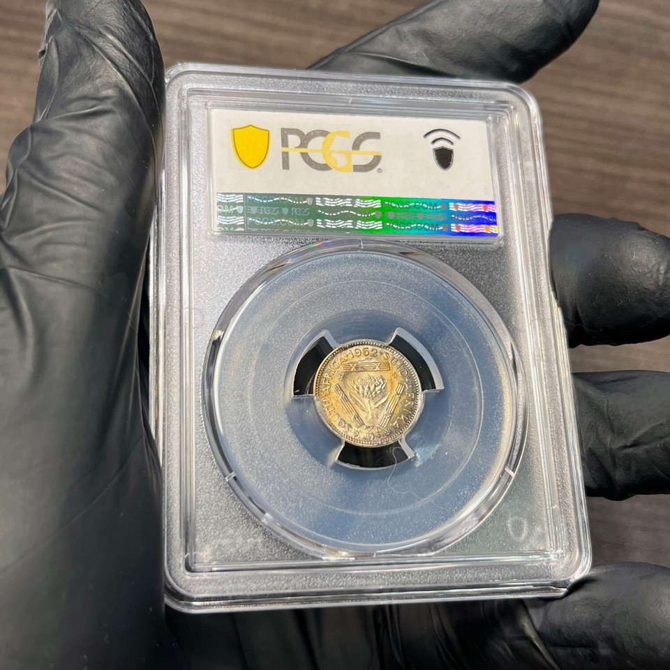 PR67 1952 South Africa Silver 3 Pence Proof, PCGS Trueview- NEON ...