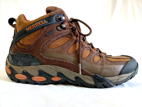 Merrell Refuge Core Men's Waterproof Leather Hiking Boots, Brown, Size ...
