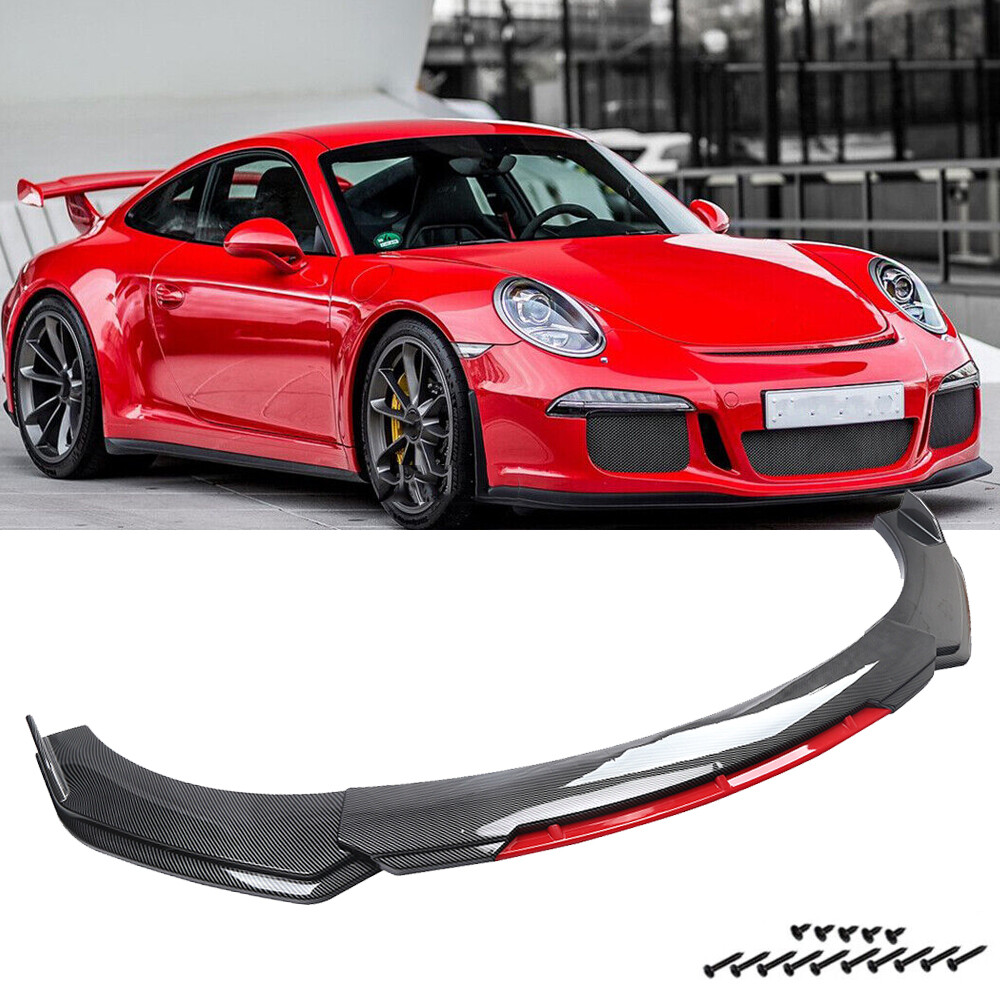Front Bumper Lip Spoiler Splitter Body Kit Carbon Red For Porsche 911 ...
