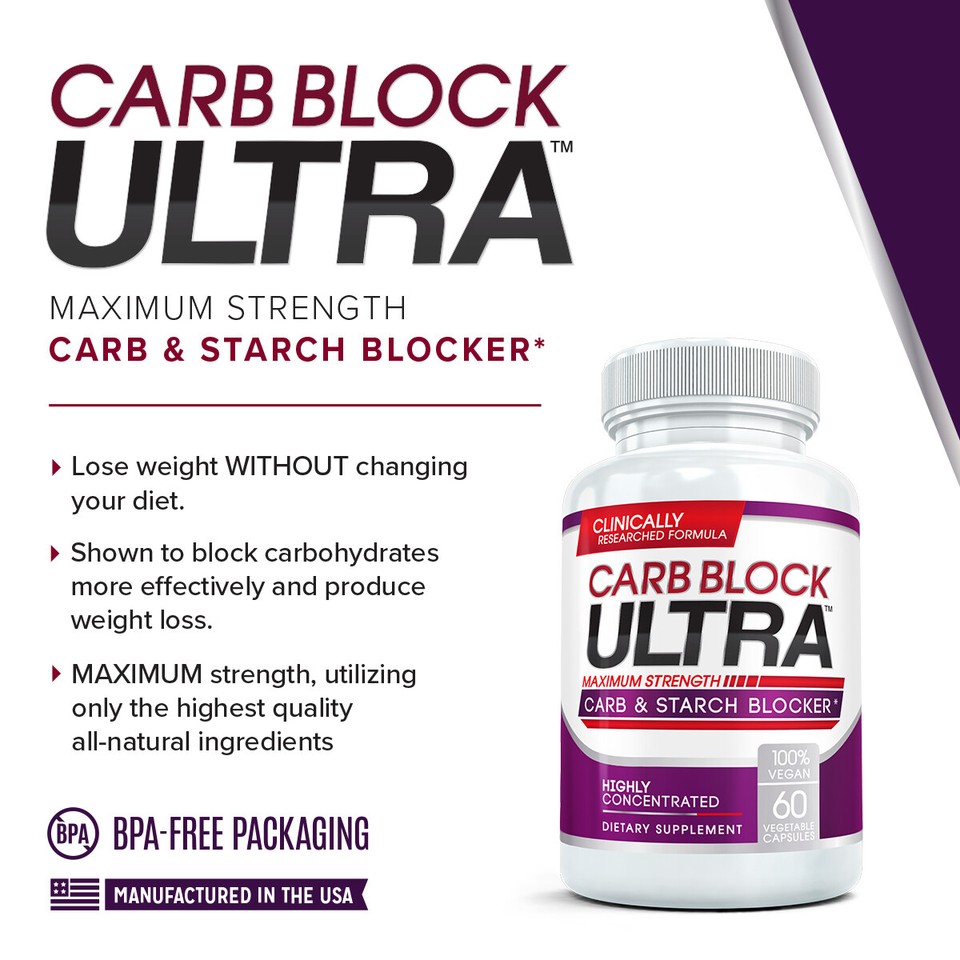 Carb Block Ultra Concentrated Carbohydrate & Starch Blocker for Weight ...