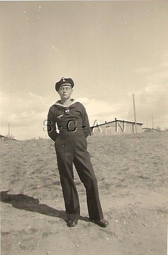 WWII German Navy RP- Kriegsmarine- Sailor- Blue Uniform- Hat- Stands ...