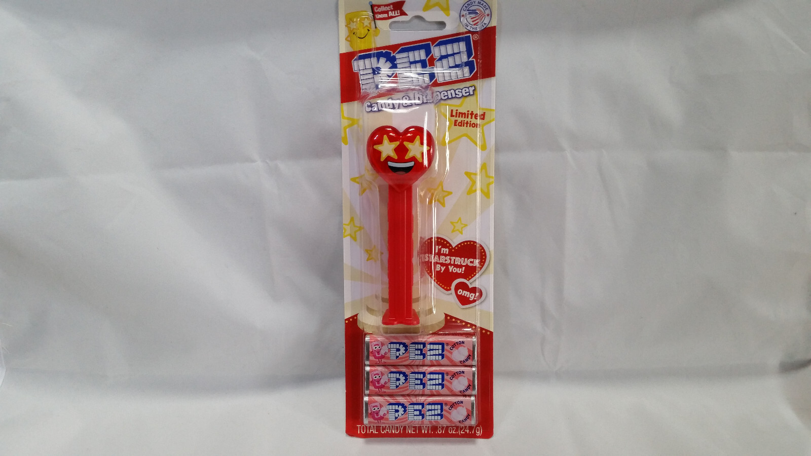 Pez Crystal Heart Starstruck Emoji Dispenser MOC Limited Edition | eBay