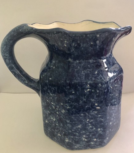 Clinchfield Artware Pottery 1945 Cash Family Blue Stippling Octagon ...