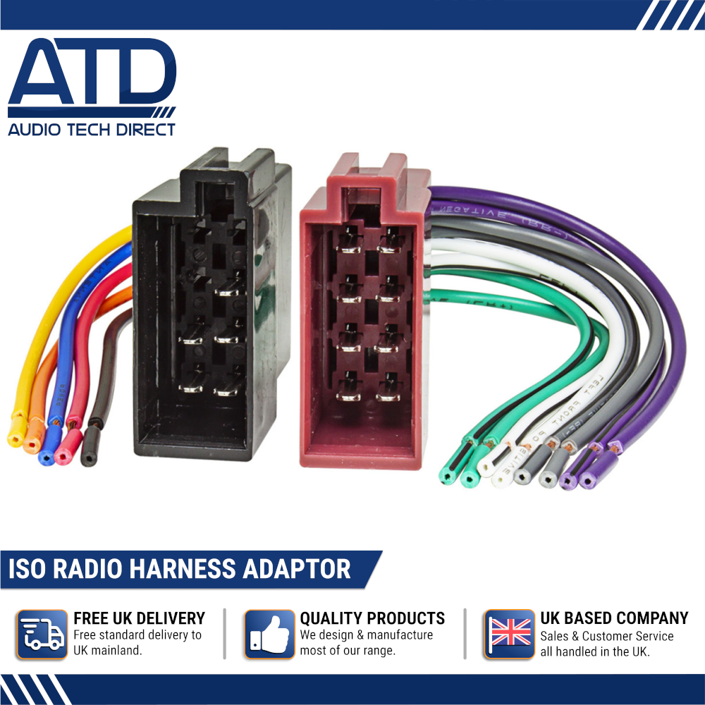 Female ISO Radio Plug Connector Wiring Harness Loom Cable Stereo ...