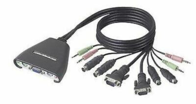 F1DL102PEA Belkin Port KVM Switch-PS/2 mini-DIN Keyboard HD-15 Video ...