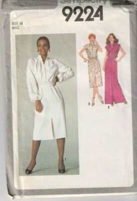 9224 SIMPLICITY - DRESS in 2 Lengths - Sz 14 B 36" | eBay