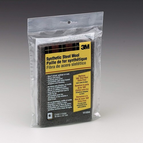 3M Synthetic Steel Wool Pads, 000 Extra Fine, 6-Pads, Use Wet Or Dry ...