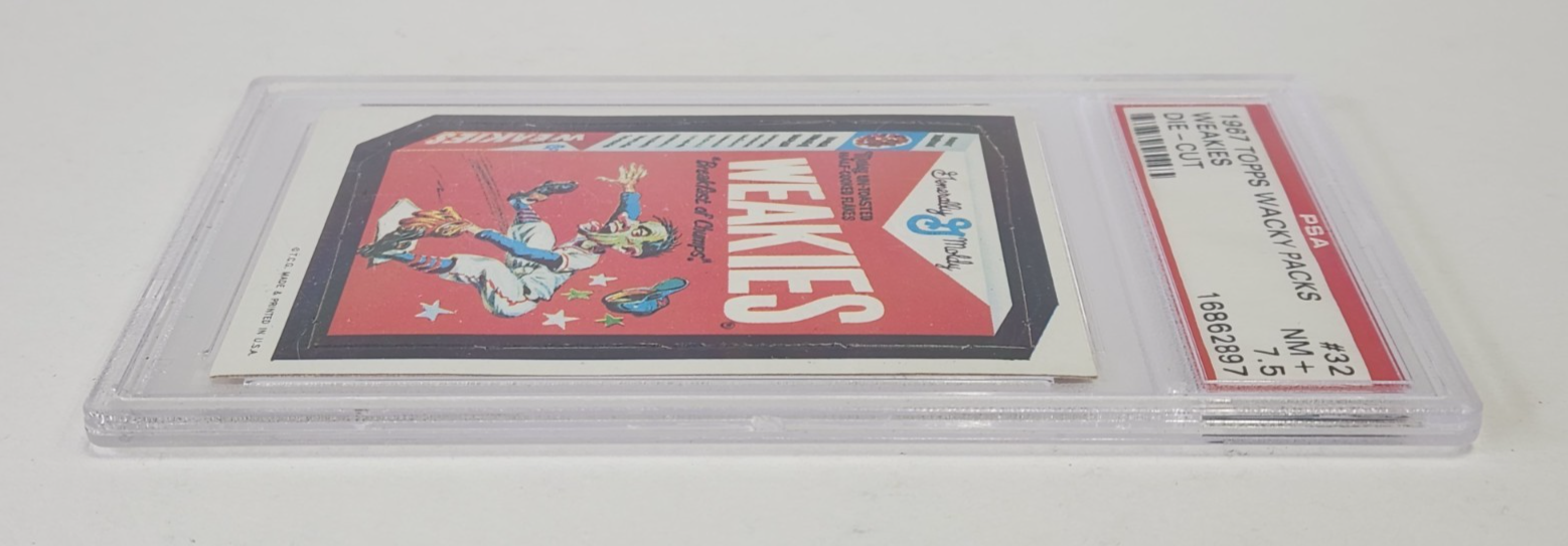 1967 Topps Wacky Packs Packages Weakies Cereal Die-Cut 32 of 44 PSA NM+ ...