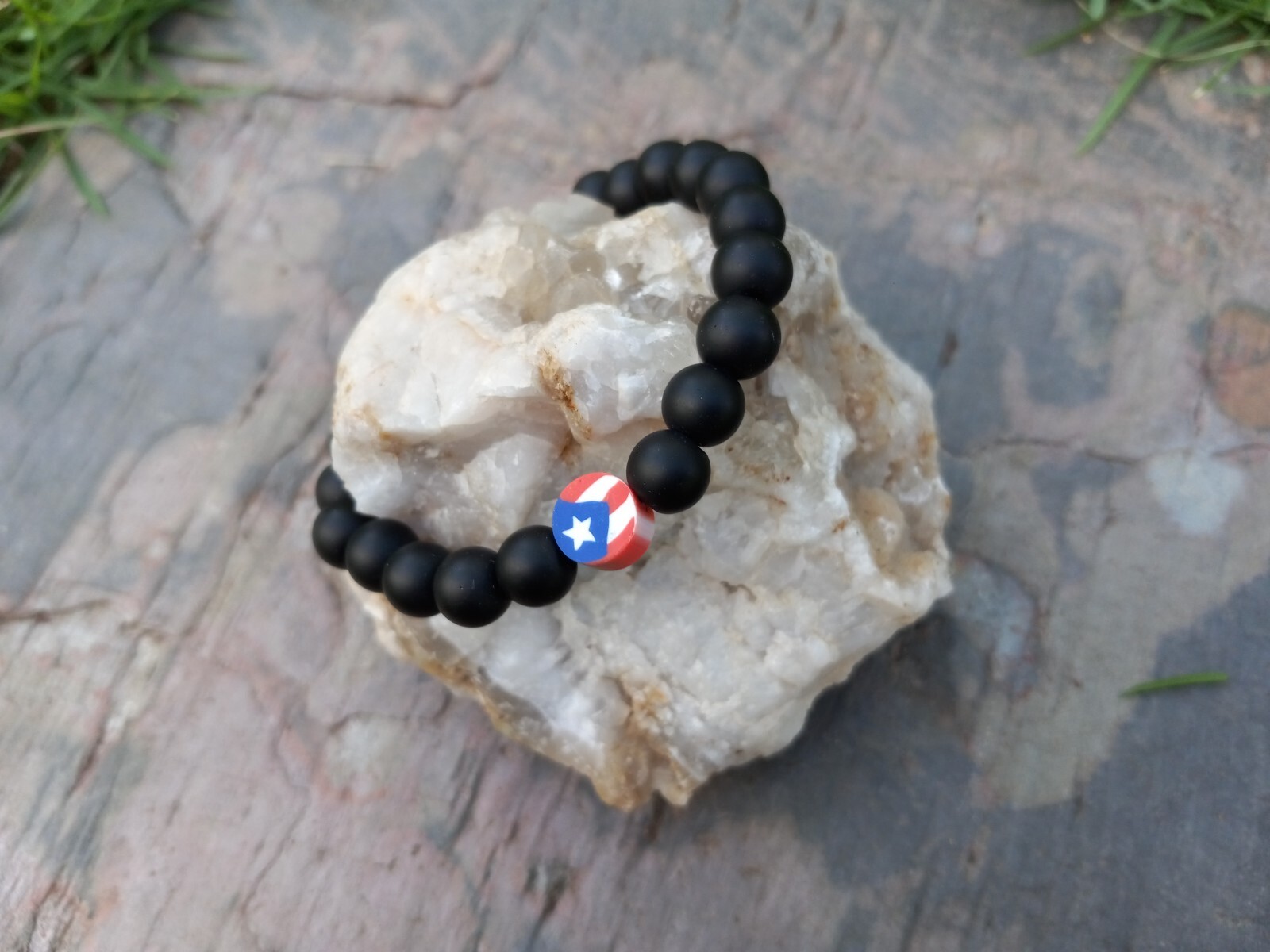 Pulsera hilo ajustable, hecha a mano. Bandera de Puerto Rico | eBay