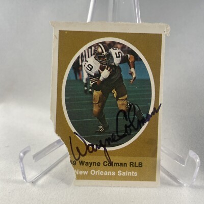 Wayne Colman -Temple- New Orleans Saints Autographed 1972 Sunoco Stamp ...
