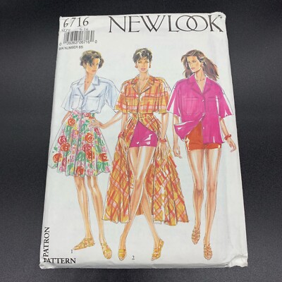 Simplicity New Look Vintage Sewing Pattern #6716 Misses Shirt Skirt ...