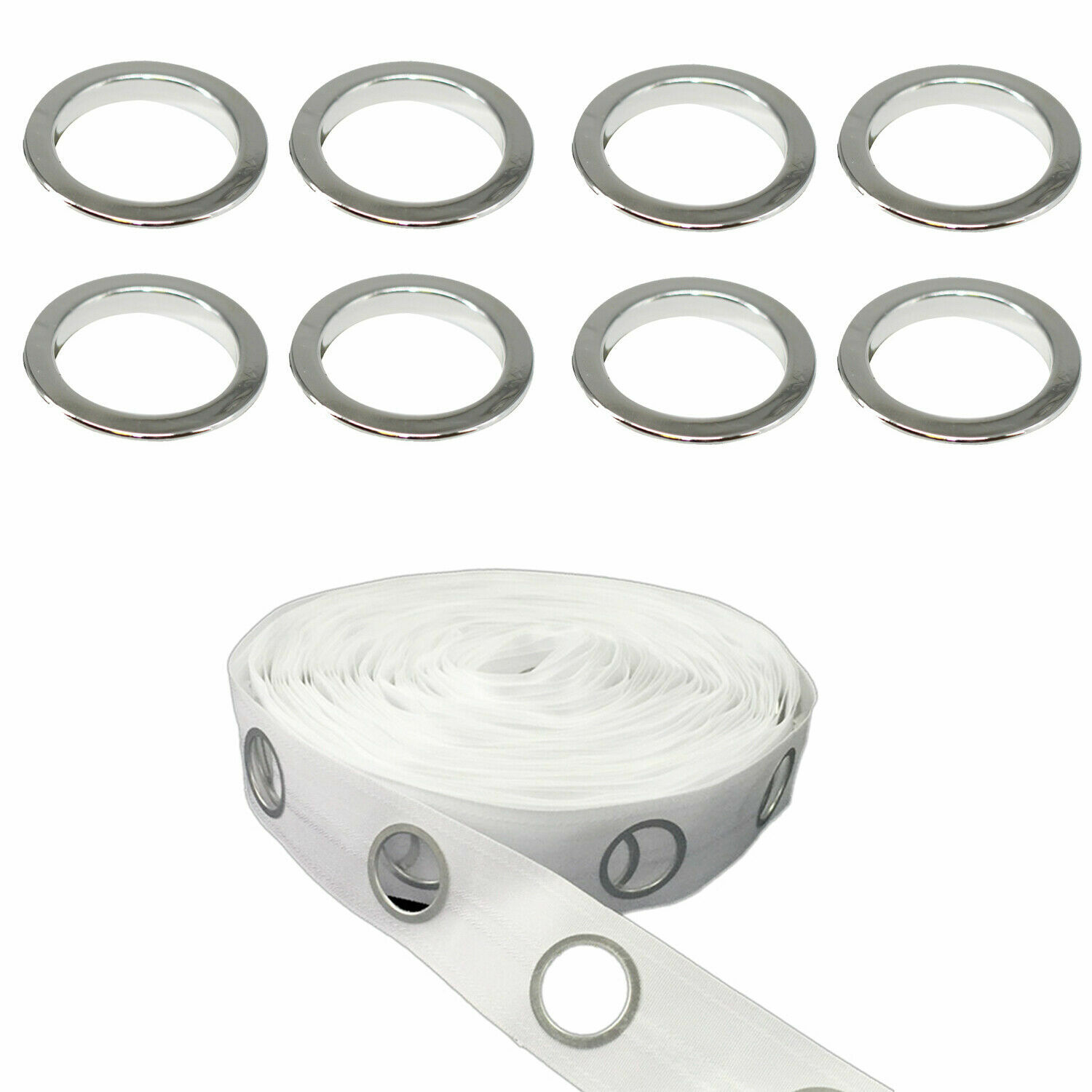 Curtain Header Tape with Eyelet Liner Accessories Sewing Header Rings ...