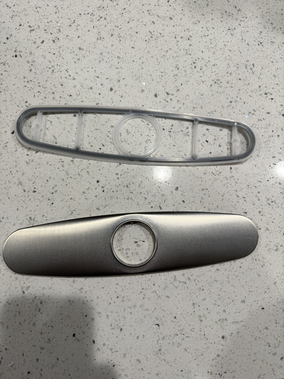 Moen 10" Kitchen Faucet Escutcheon Deckplate Brushed Nickel Base plate ...