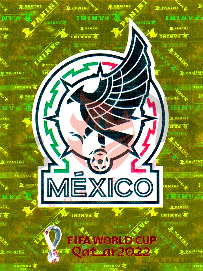 2022 FIFA World Cup Qatar Panini Sticker Gold Foil Team Logos & Symbols ...