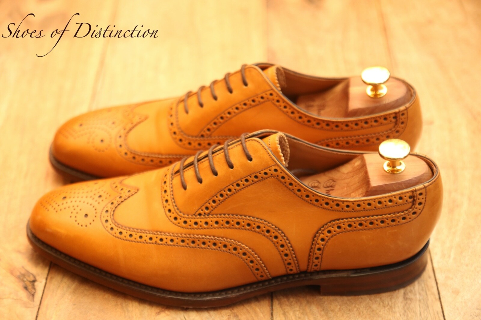 Loake 1880 Buckingham Tan Leather Oxford Brogue Shoes… - Gem